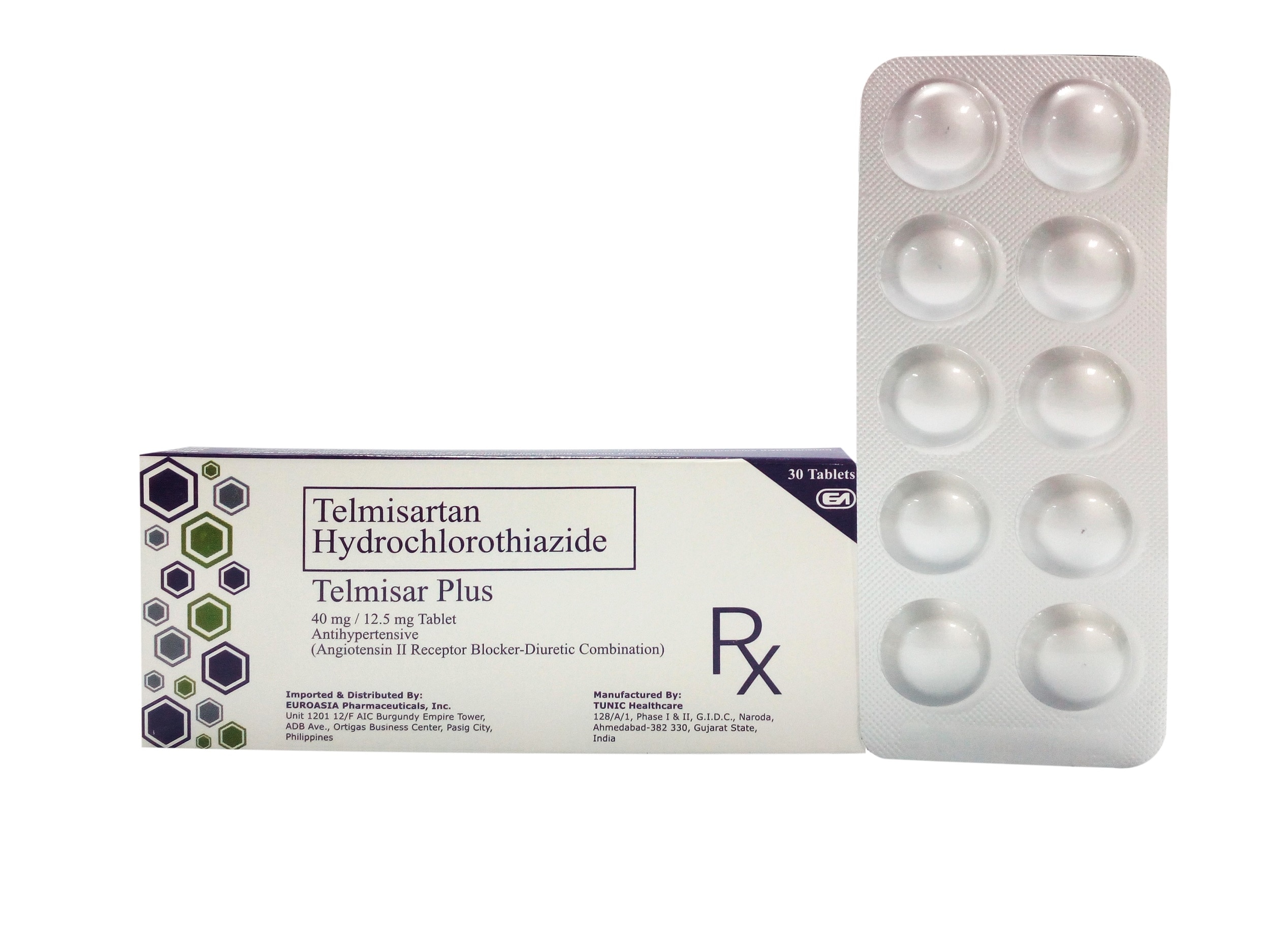 TELMISAR PLUS Telmisartan / Hydrochlorothiazide 40mg / 12.5mg Film ...