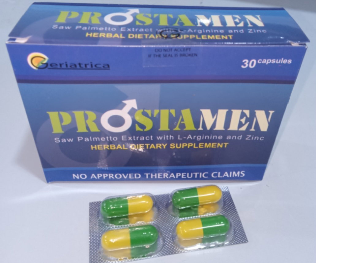 GERIATRICA PROSTAMEN Saw Palmetto Extract / L-Arginine / Zinc Capsule 1 ...