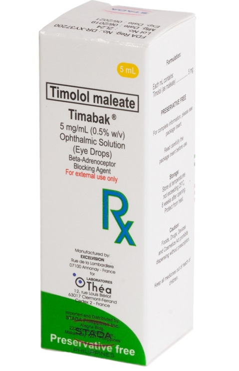 TIMABAK Timolol Maleate 5mg / mL (0.5% w/v) Eye Drops 5mL price in the ...