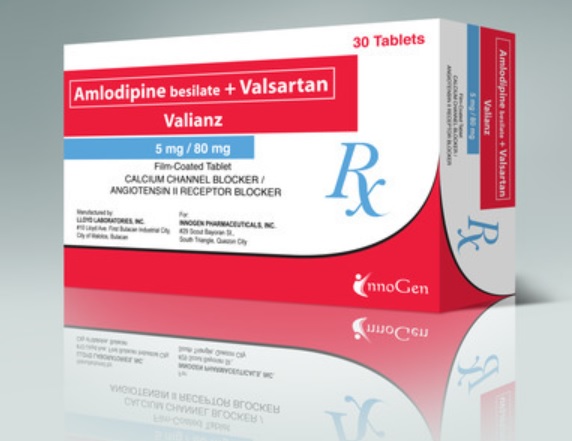 VALIANZ Amlodipine Besilate / Valsartan 5mg / 160mg Film-Coated Tablet ...