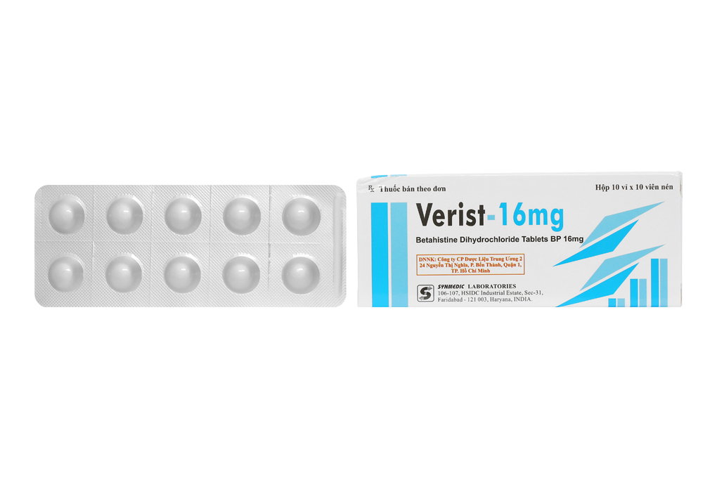 VERIST-16 Betahistine Dihydrochloride 16mg Tablet 100's price in the ...