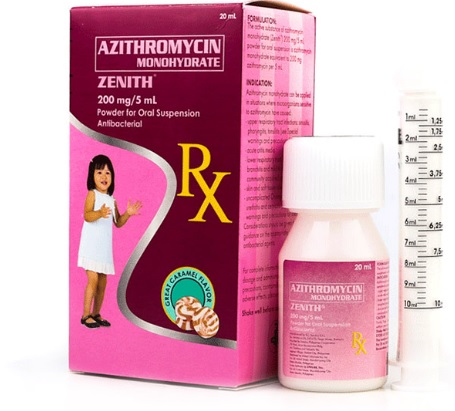ZENITH Azithromycin Monohydrate 200mg / 5mL Powder for Oral Suspension ...