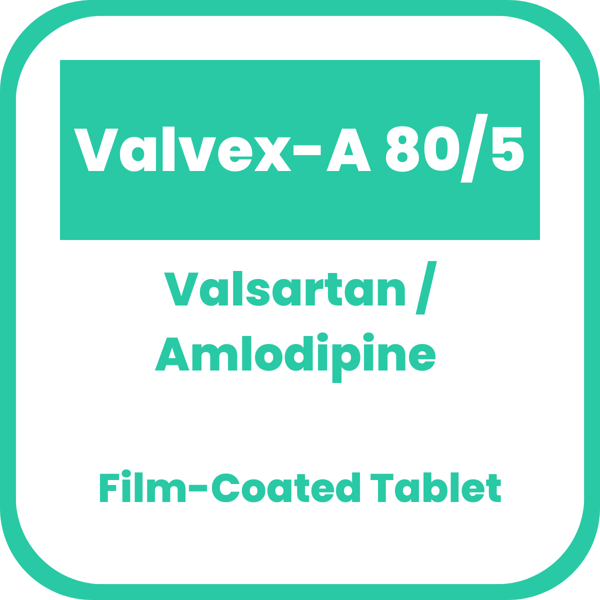 VALVEX-A 80/5 Valsartan / Amlodipine 80mg / 5mg Film-Coated Tablet 1's ...