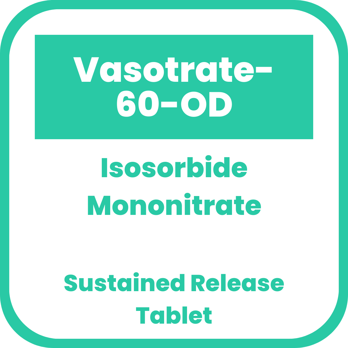 Buy Vasotrate-60 od isosorbide mononitrate 60mg sustained release ...