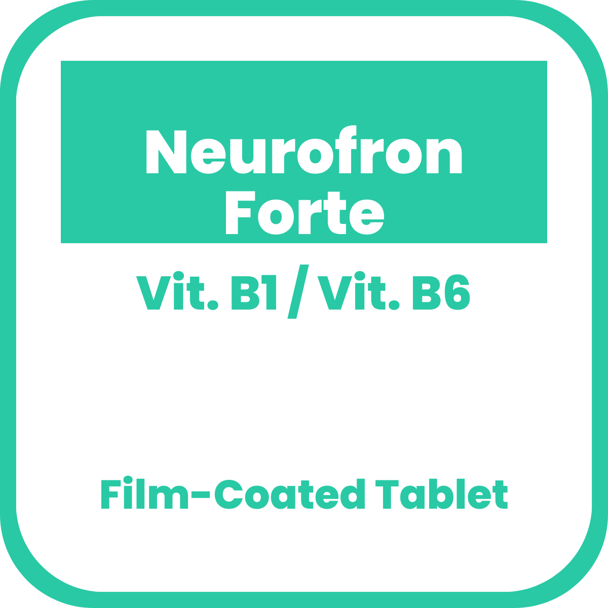 NEUROFRON FORTE Vitamin B Complex 500mg / 250mg / 1mg Film-Coated ...