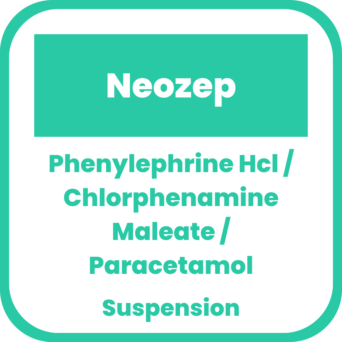 NEOZEP Phenylephrine Hydrochloride / Chlorphenamine Maleate ...