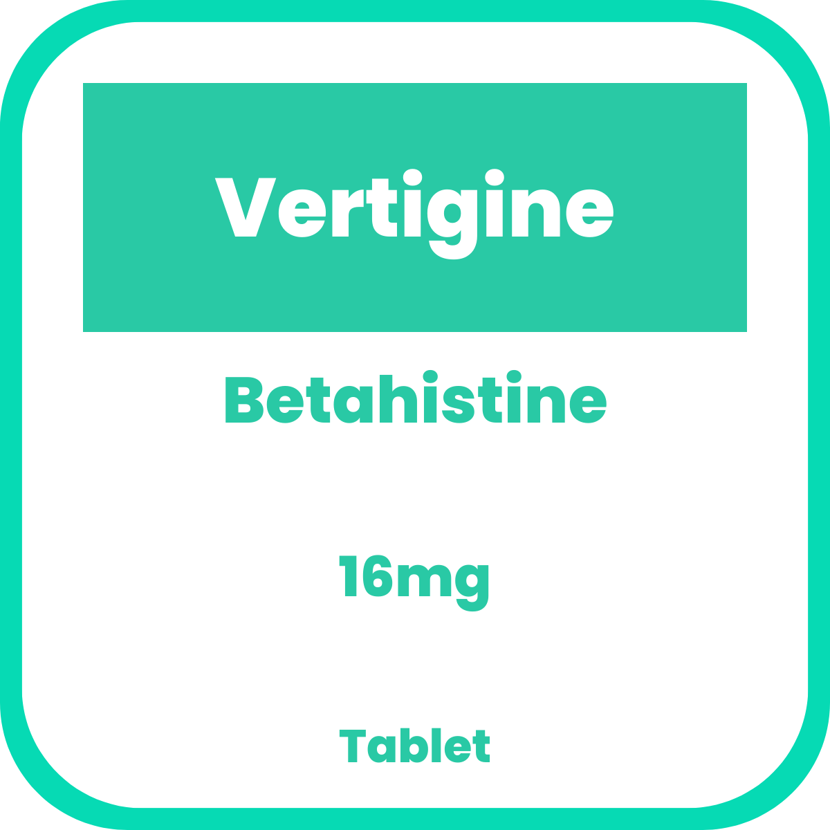 VERTIGINE Betahistine Dihydrochloride 16mg Tablet 1's price in the ...
