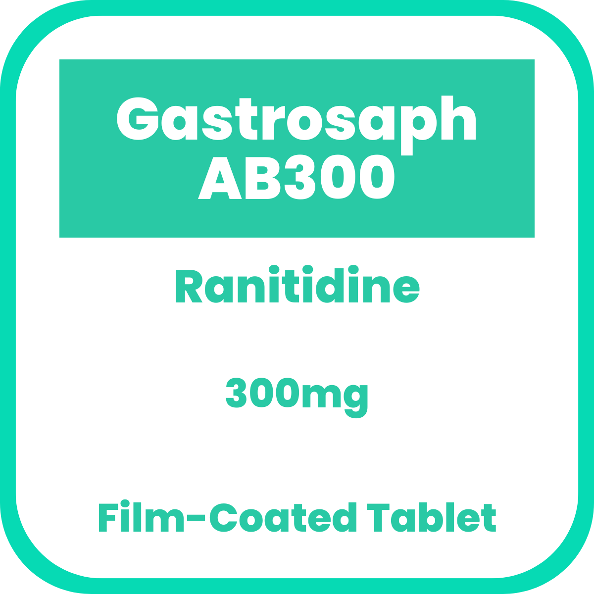 GASTROSAPH AB300 Ranitidine Hydrochloride 300mg Film-Coated Tablet 1's ...
