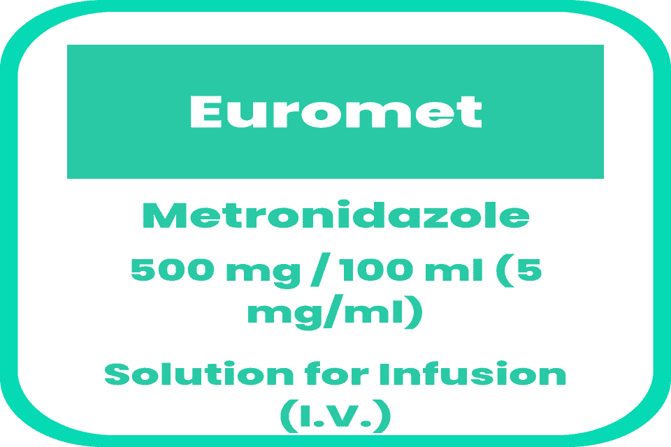 EUROMET Metronidazole 500mg / 100mL Solution for IV Infusion 100mL ...