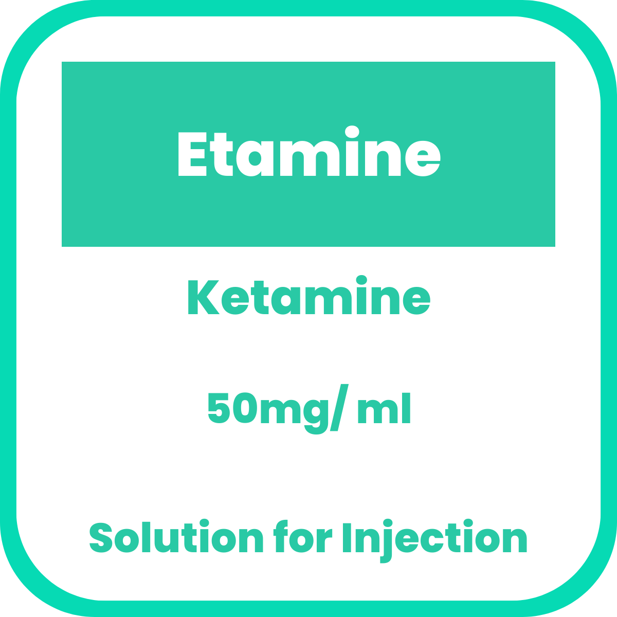 ETAMINE Ketamine Hydrochloride 50mg / mL Solution for Injection 1's ...