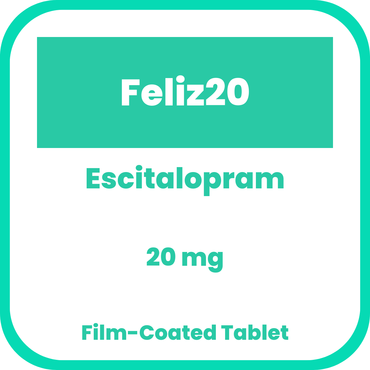 FELIZ S 20 Escitalopram Oxalate 20mg Film-Coated Tablet 1's price in ...