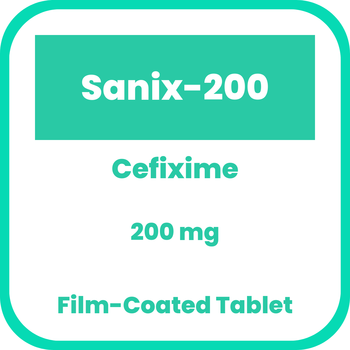 SANIX-200 Cefixime Trihydrate 200mg Film-Coated Tablet 1's price in the ...