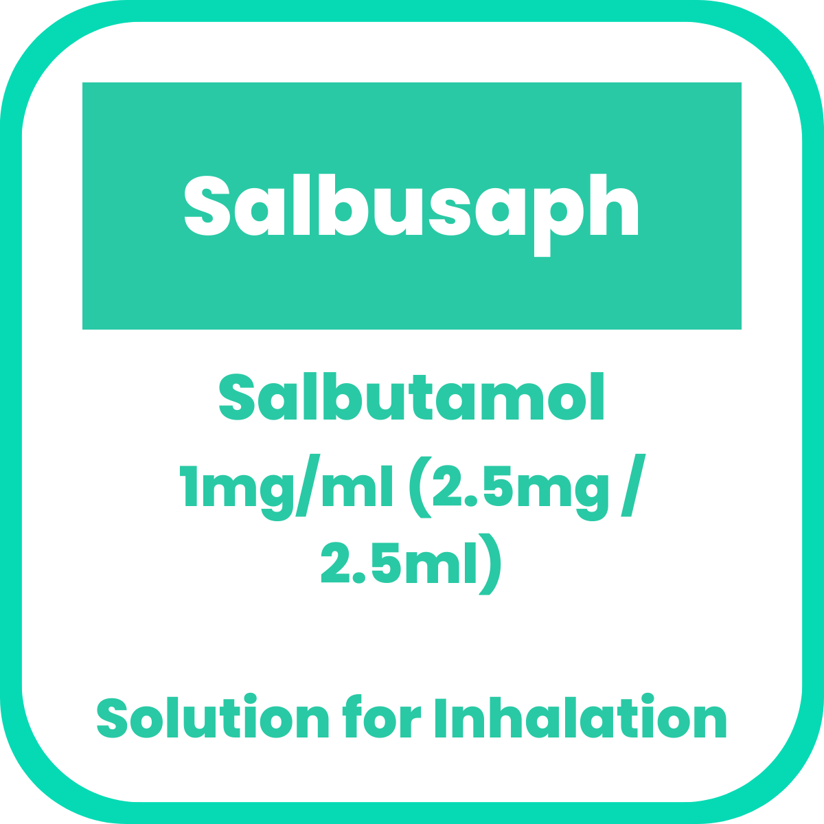 SALBUSAPH Salbutamol 1mg / mL (2.5mg / 2.5mL) Solution for Inhalation 2 ...