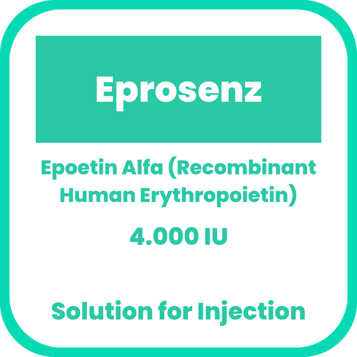 EPROSENZ Epoetin Alfa 4,000IU Solution for Injection 0.5mL 1's price in ...