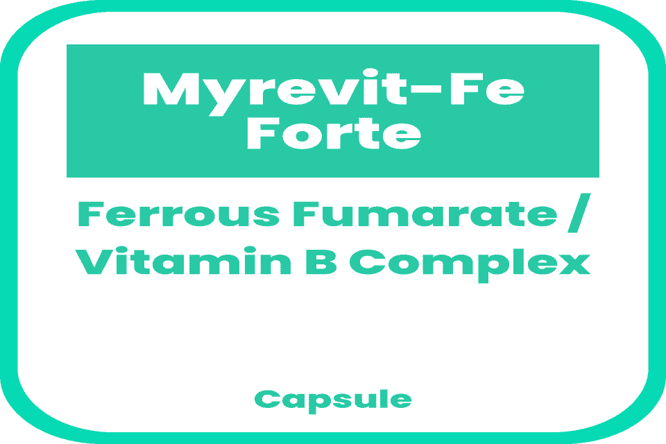Buy Myrevit-fe forte ferrous fumarate / vitamin b complex capsule 1's ...