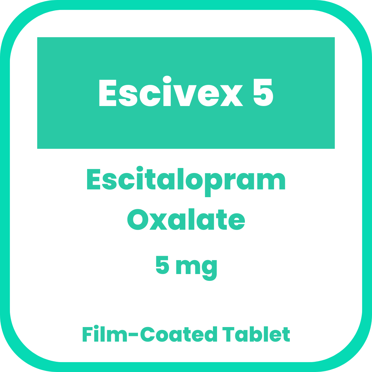 ESCIVEX 5 Escitalopram Oxalate 5mg Film-Coated Tablet 1's price in the ...