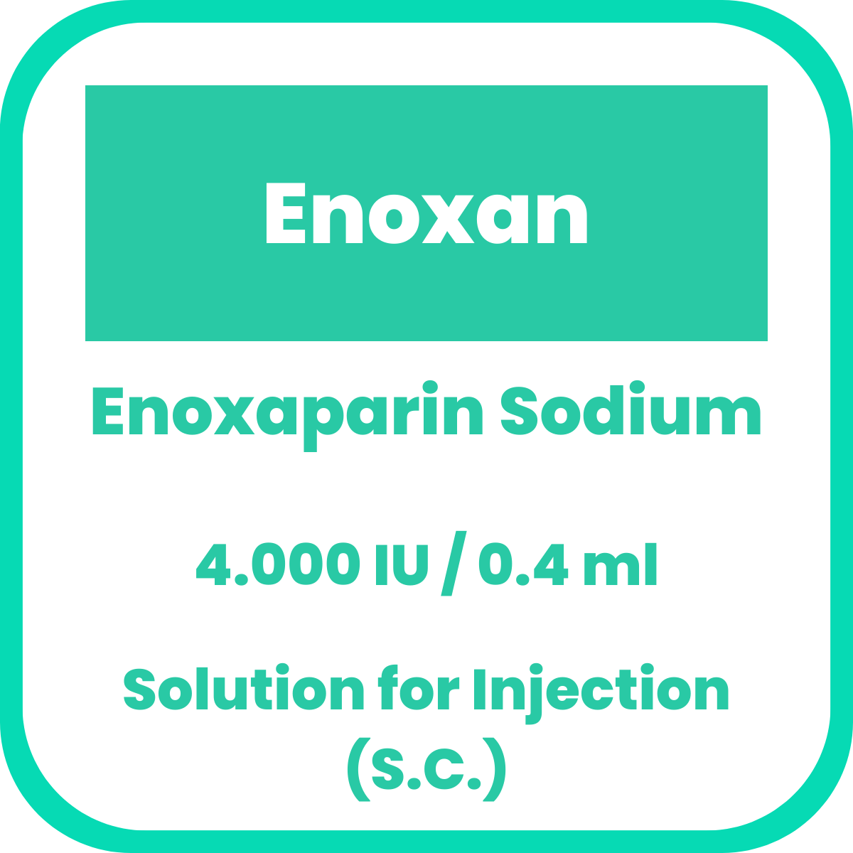 ENOXAN Enoxaparin Sodium 4,000IU / 0.4mL Solution for SC Injection 0.4mL 2's price in the ...