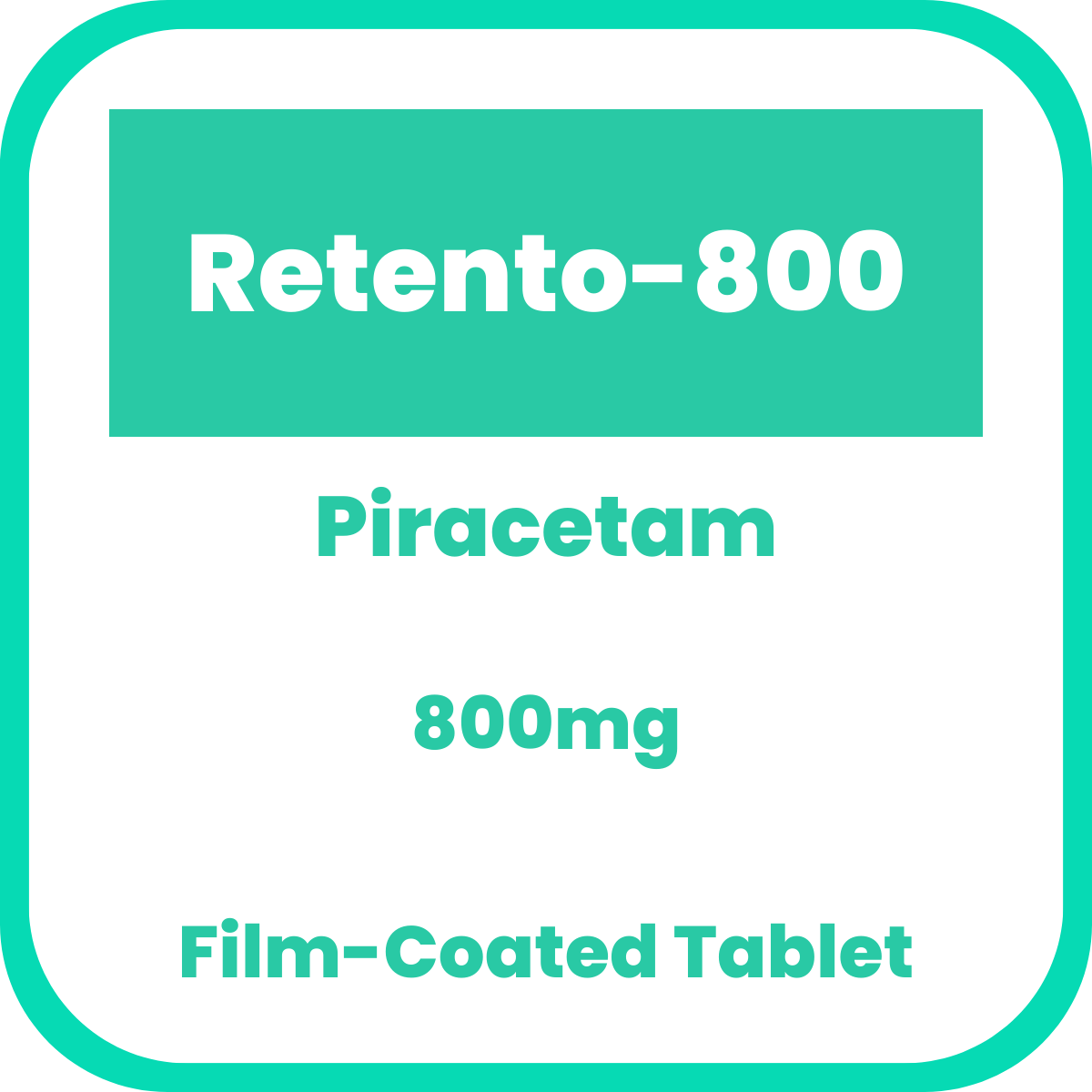 RETENTO-800 Piracetam 800mg Film-Coated Tablet 1's price in the ...