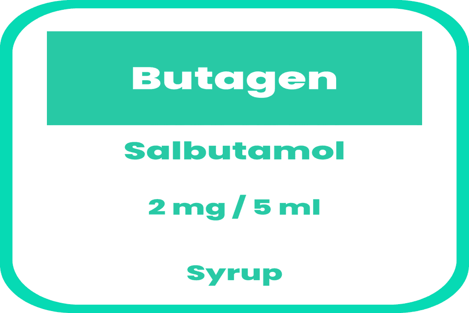 BUTAGEN Salbutamol Sulfate 2mg / 5mL Syrup 60mL price in the ...
