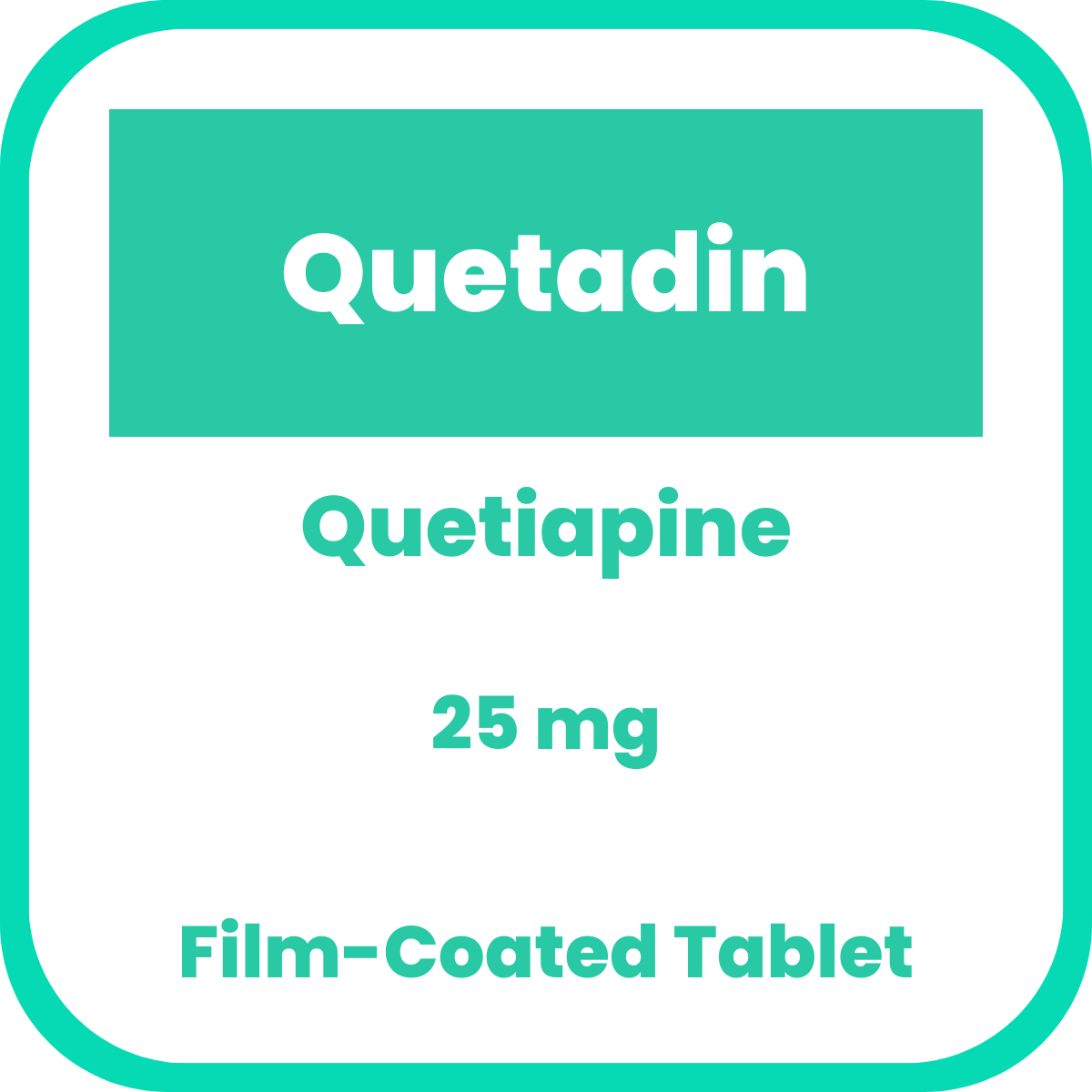 QUETADIN Quetiapine Fumarate 25mg Film-Coated Tablet 1's price in the ...