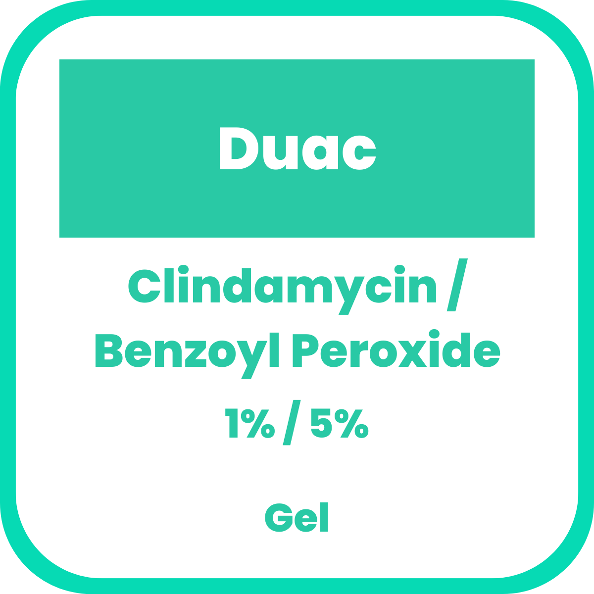 DUAC Clindamycin / Benzoyl Peroxide 1% / 5% Gel 15g price in the ...