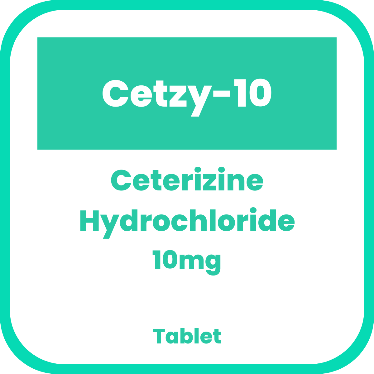 CETZY-10 Cetirizine Hydrochloride 10mg Tablet 1's price in the ...