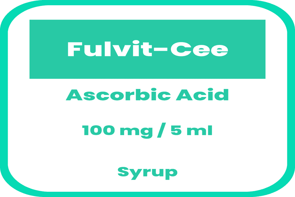 FULVIT-CEE Ascorbic Acid 100mg / 5 mL Syrup 120mL price in the ...