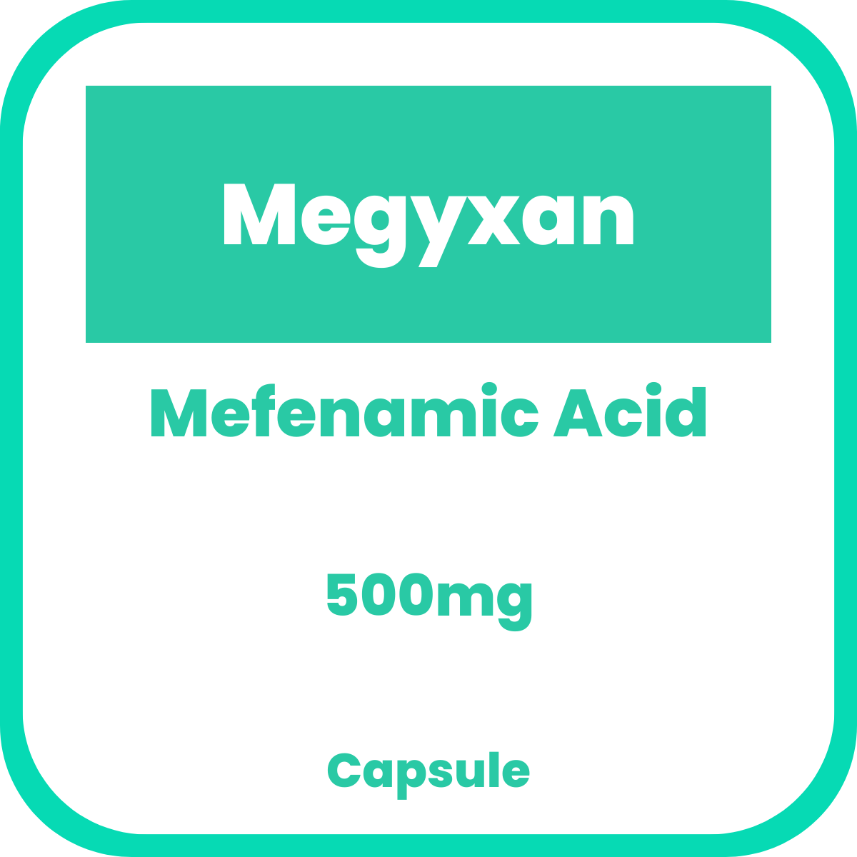Buy Megyxan mefenamic acid 500mg capsule 1's online with MedsGo. Price ...
