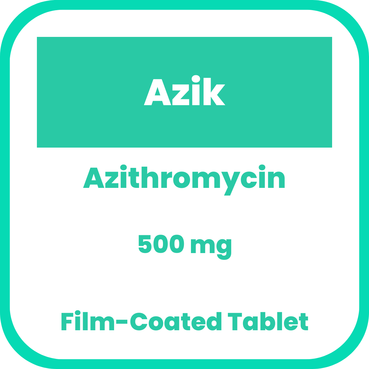 AZIK Azithromycin Dihydrate 500mg Film-Coated Tablet 3's price in the Philippines | MedsGo Pharmacy