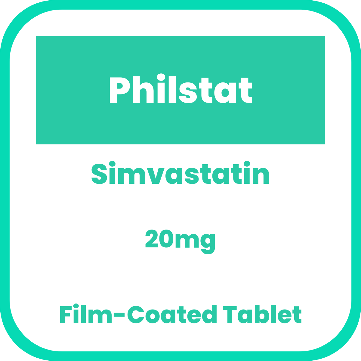 PHILSTAT Simvastatin 20mg Film-Coated Tablet 1's price in the ...