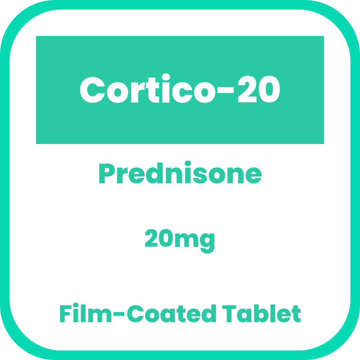 CORTICO-20 Prednisone 20mg Film-Coated Tablet 100's price in the ...