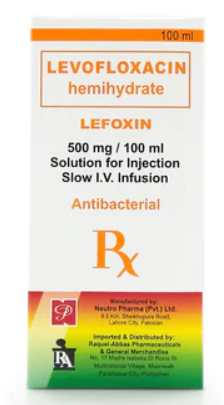 LEFOXIN Levofloxacin Hemihydrate 500mg / 100mL Solution for IV Infusion ...