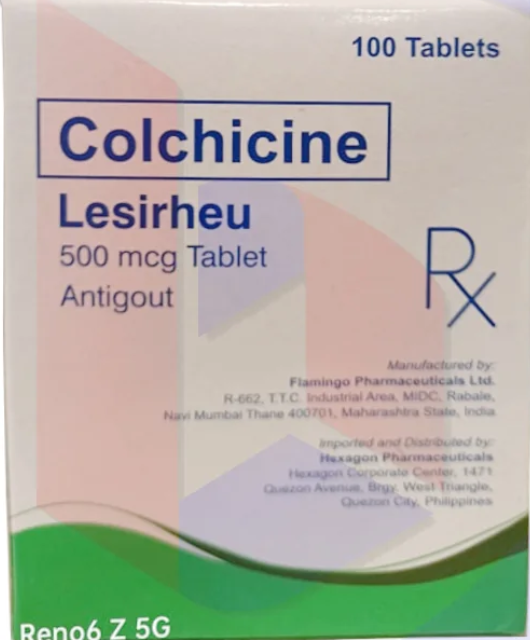 LESIRHEU Colchicine 500mcg Tablet 100's price in the Philippines ...