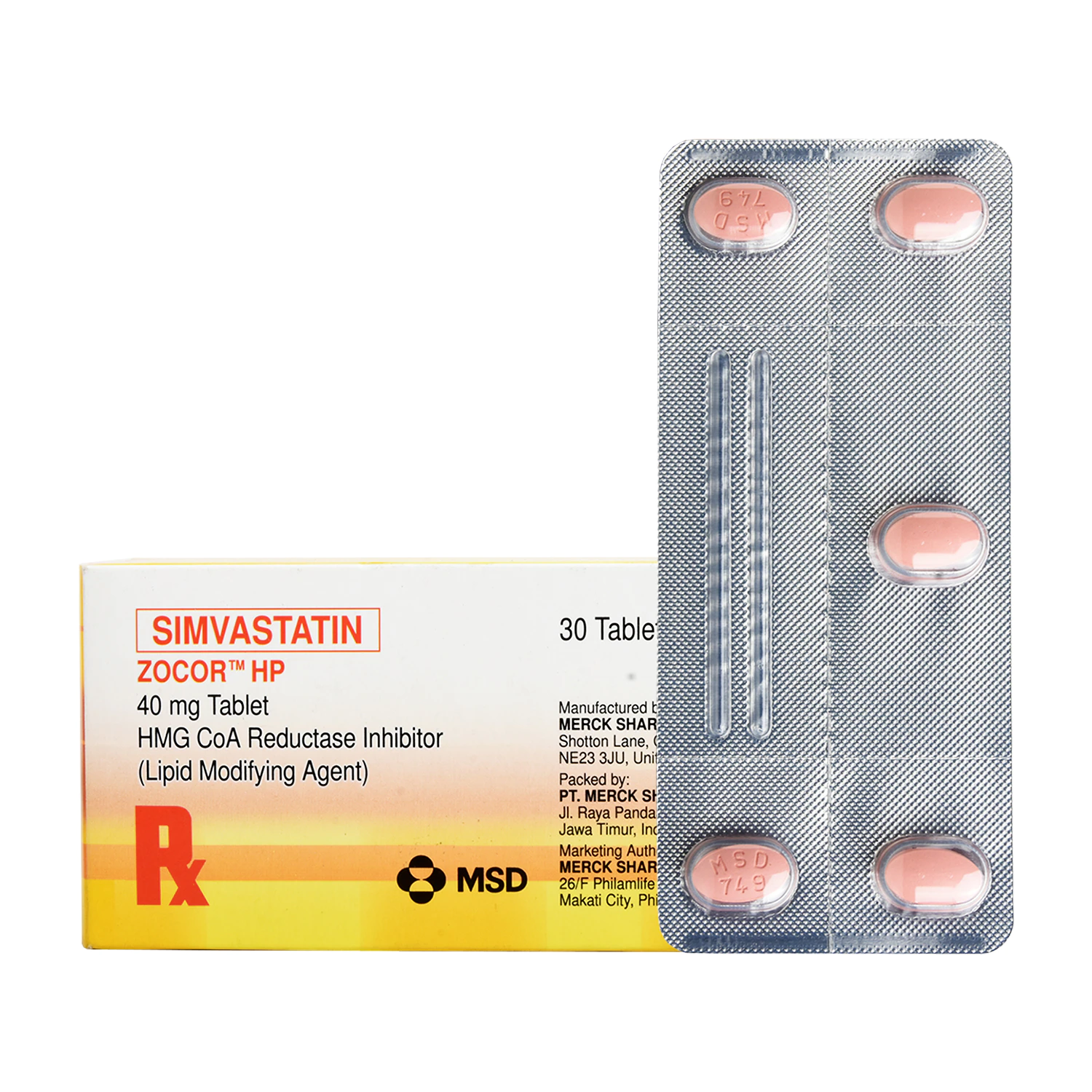 ZOCOR HP Simvastatin 40mg Tablet 1's price in the Philippines | MedsGo ...