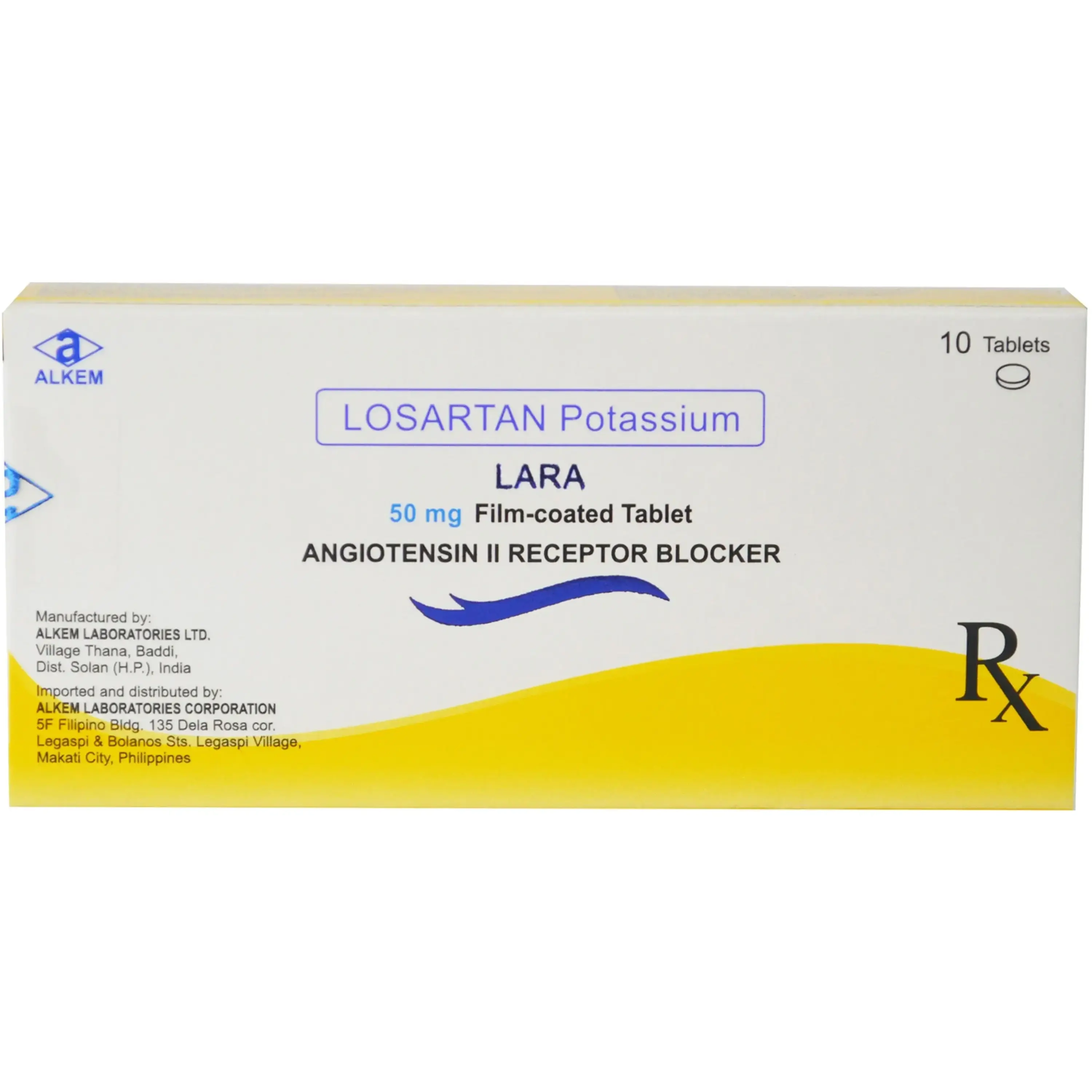 LARA Losartan Potassium 50mg Film-Coated Tablet 10's price in the ...