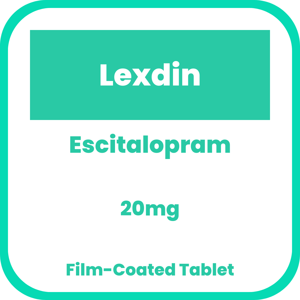 LEXDIN Escitalopram Oxalate 20mg Film-Coated Tablet 30's price in the ...