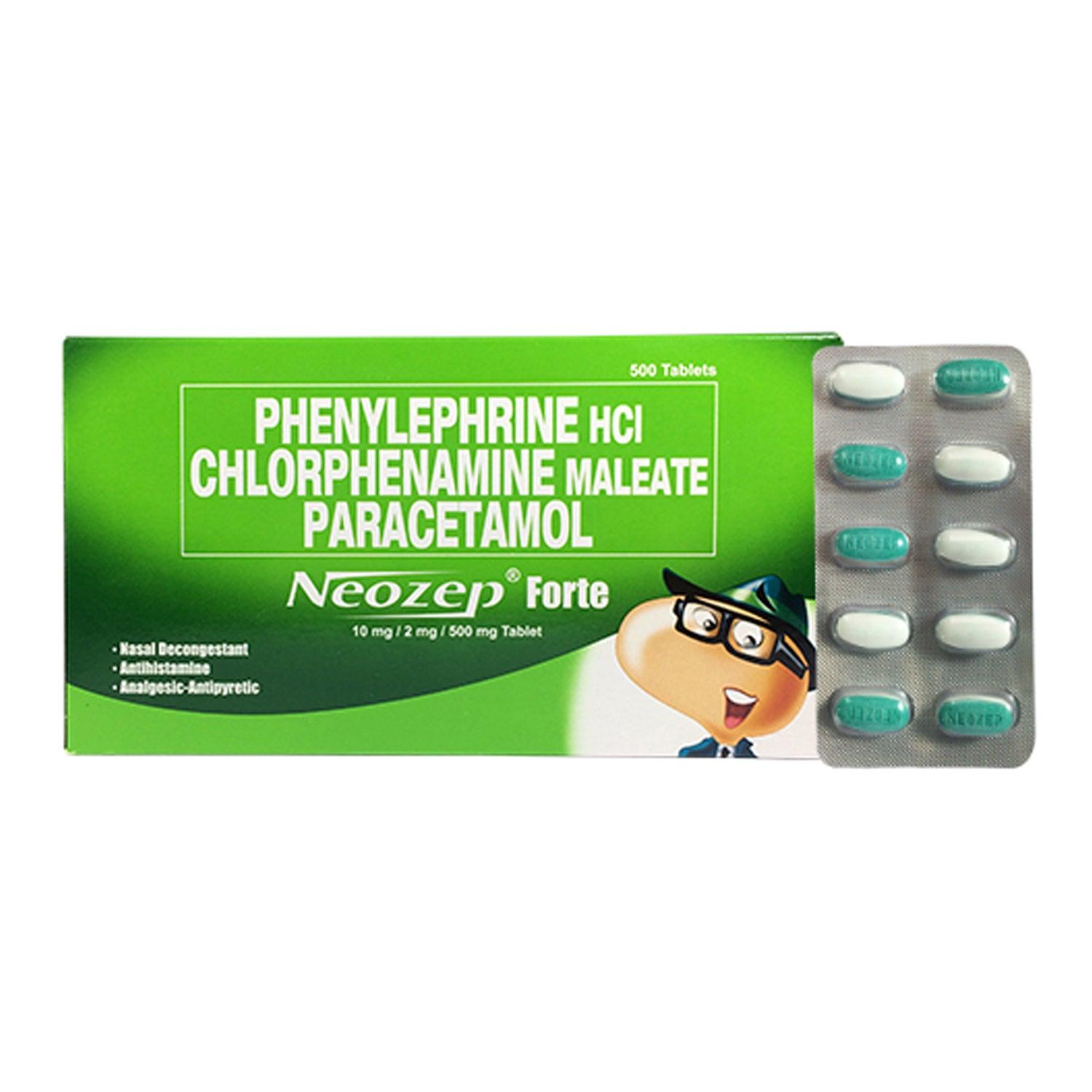 NEOZEP FORTE Phenylephrine Hydrochloride / Chlorphenamine Maleate ...