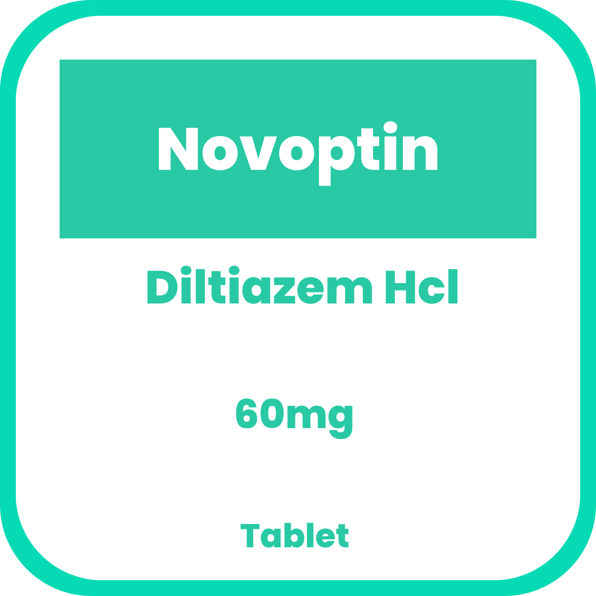 Buy Novoptin diltiazem hydrochloride 60mg tablet 10's online with ...