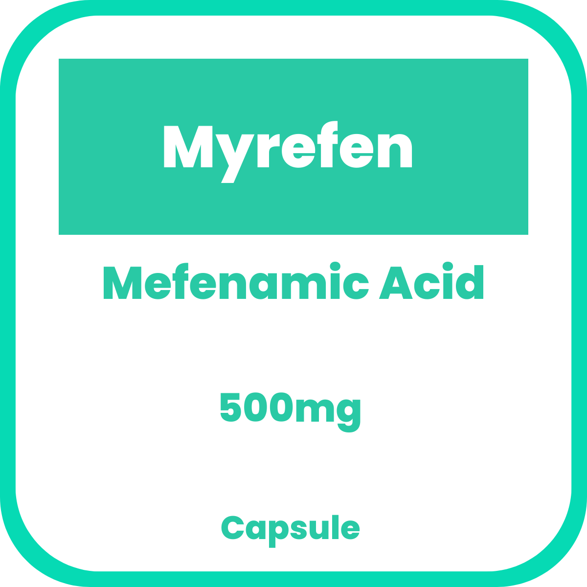Buy Myrefen mefenamic acid 500mg capsule 10's online with MedsGo. Price ...