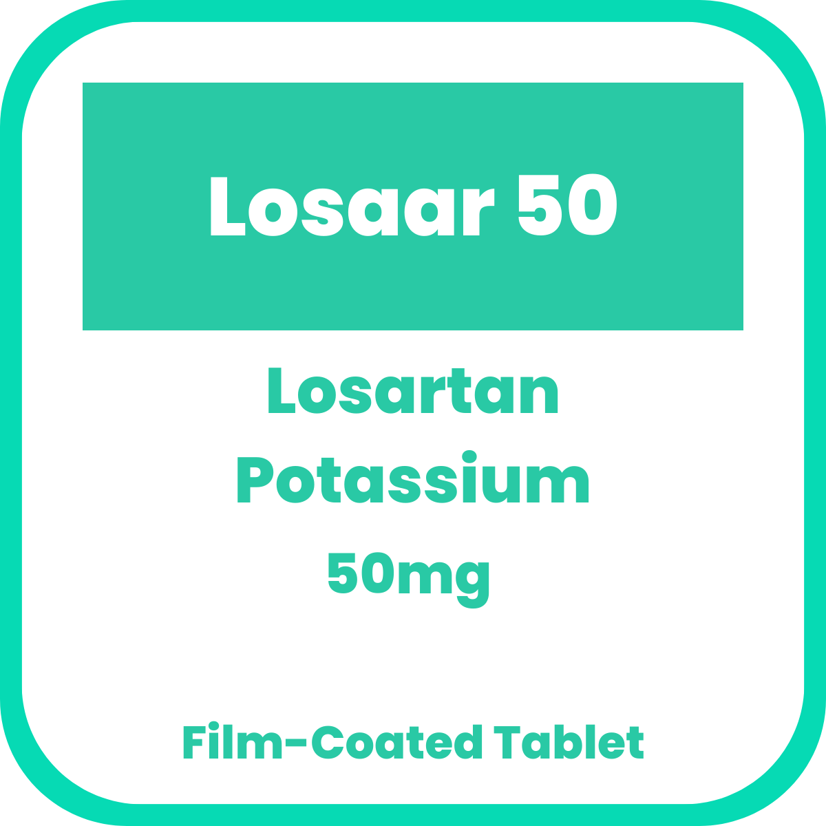 Buy Losaar 50 losartan potassium 50mg film-coated tablet 10's online ...