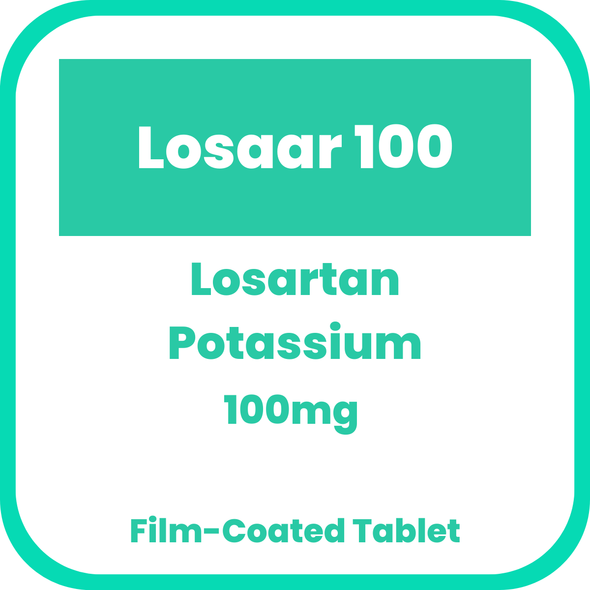 Buy Losaar 100 losartan potassium 100mg film-coated tablet 10's online ...