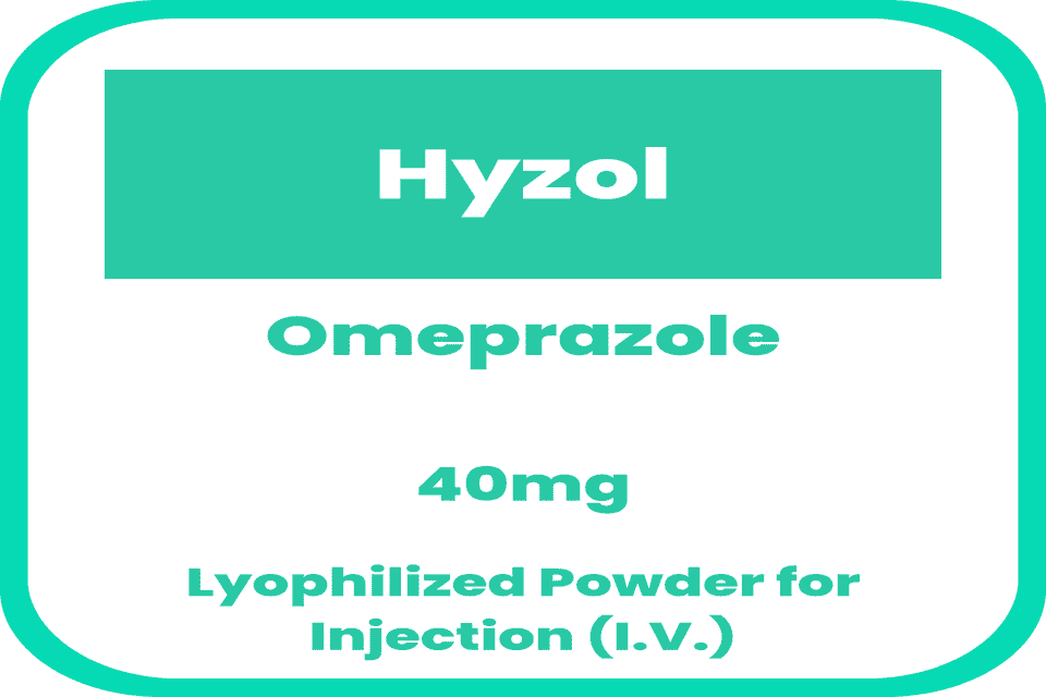 HYZOL Omeprazole Sodium 40mg Lyophilized Powder for IV Injection 1's ...