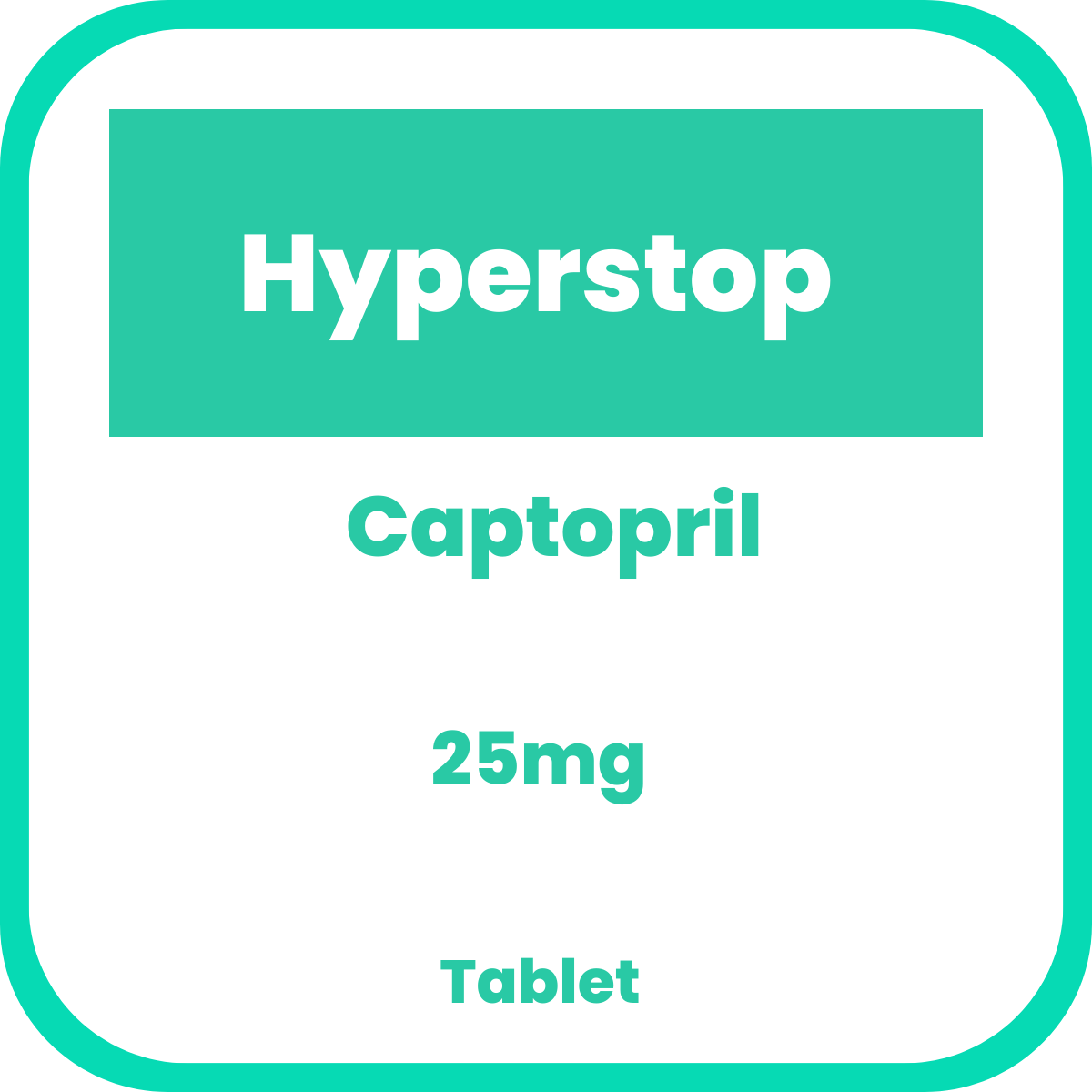 Buy Hyperstop captopril 25mg tablet 10's online with MedsGo. Price ...