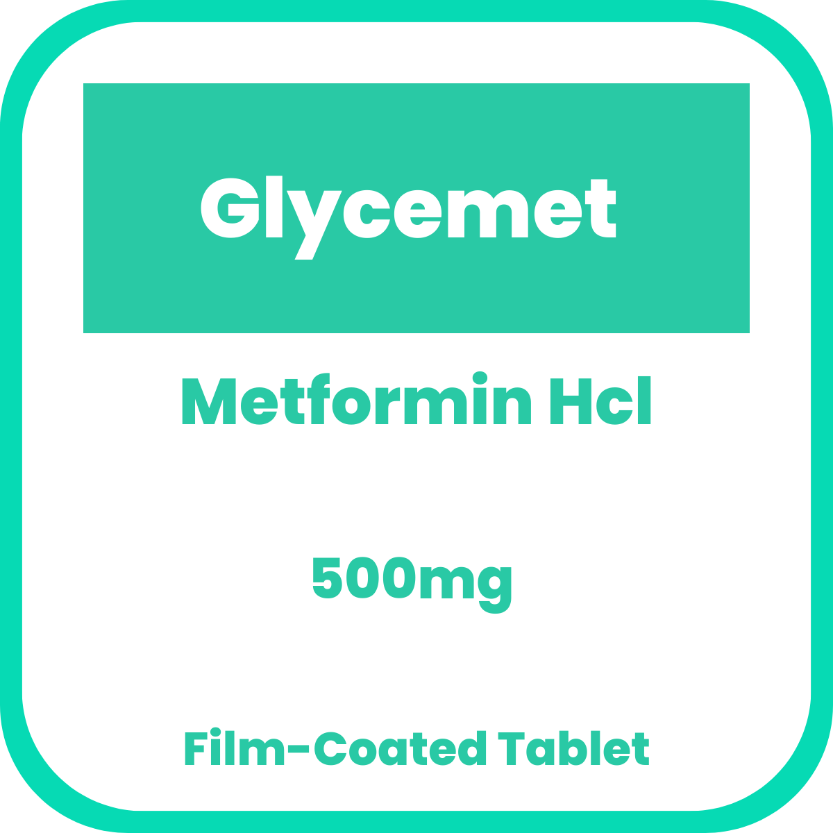 GLYCEMET Metformin Hydrochloride 500mg Film-Coated Tablet 30's price in ...