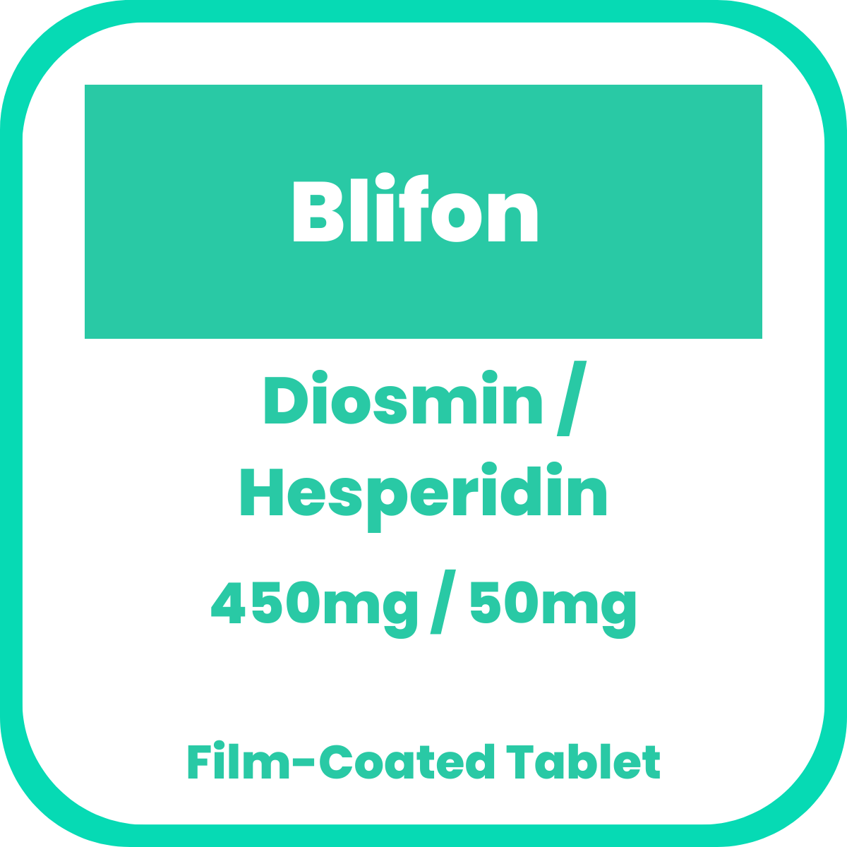 BLIFON Diosmin / Hesperidin 450mg / 50mg Film-Coated Tablet 1's price ...