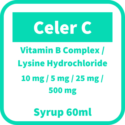 CELER C Vitamin B Complex / Lysine Hydrochloride Syrup 60mL price in the Philippines | MedsGo ...