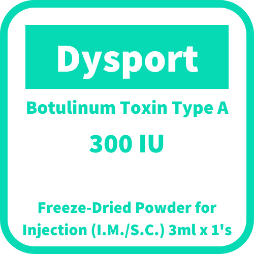 DYSPORT Clostridium Botulinum Type A Toxin 300IU Freeze-Dried Powder ...