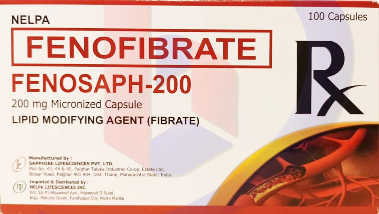 FENOSAPH-200 Fenofibrate 200mg Micronized Capsule 10's price in the ...