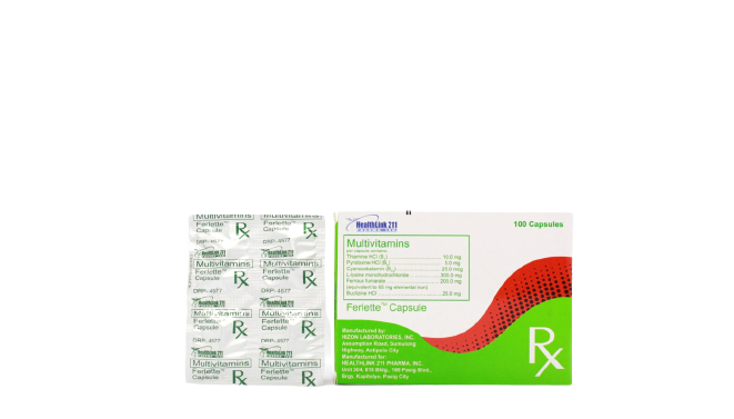 FERLETTE Multivitamins Capsule 100's price in the Philippines | MedsGo ...