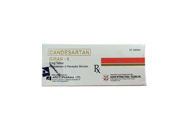GIRAN-8 Candesartan Cilexetil 8mg Tablet 30's price in the Philippines | MedsGo Pharmacy